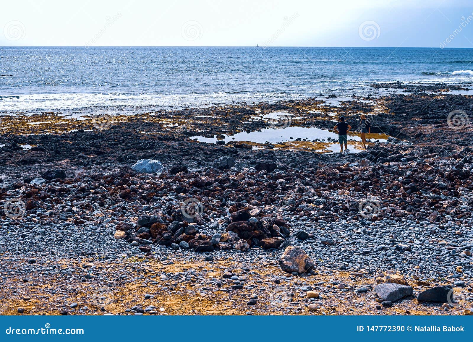 Small Stones on the Black Beach Stock Photo - Image of islands ...
