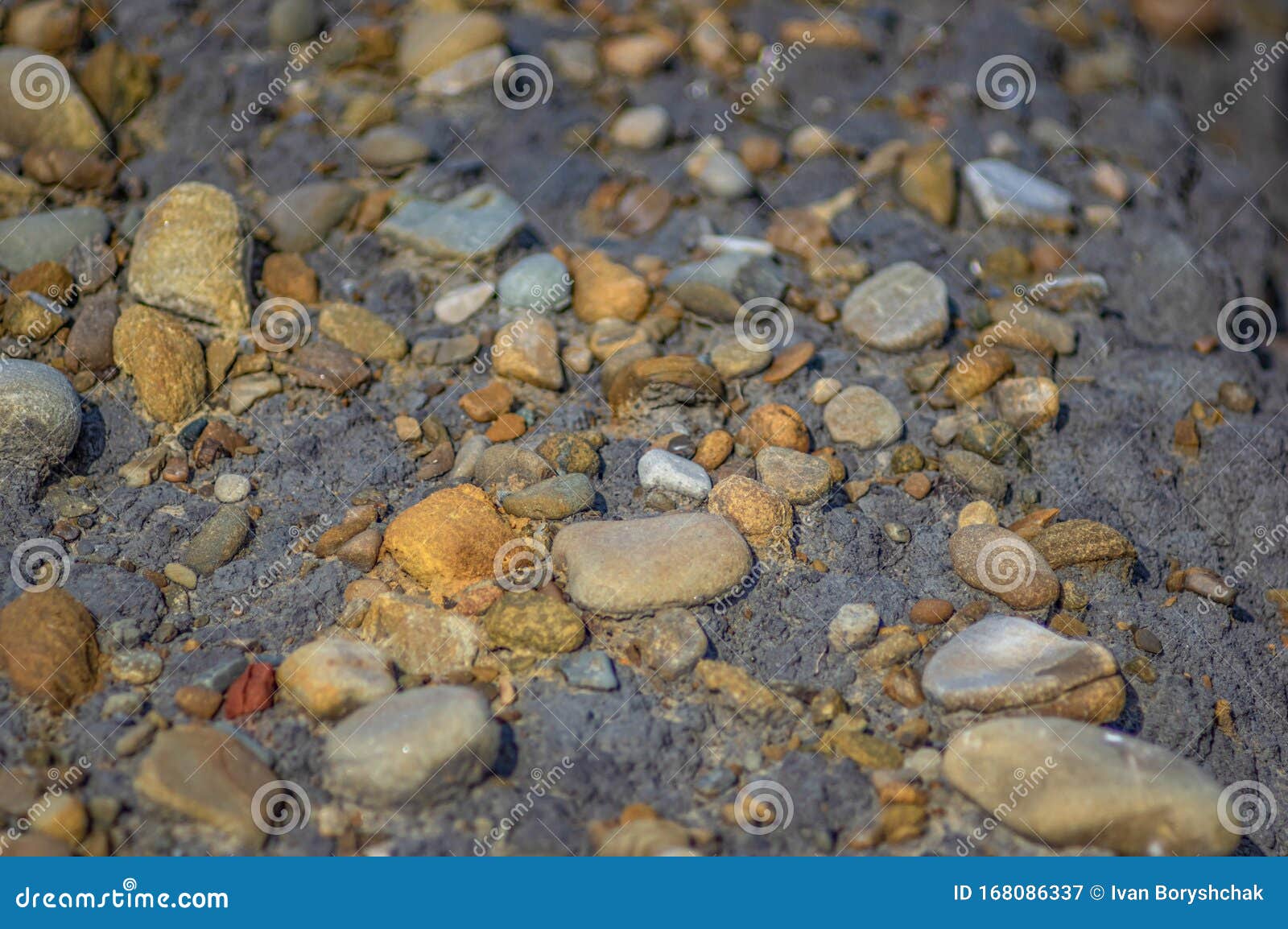 Small stones on the ground stock image. Image of gravel - 168086337