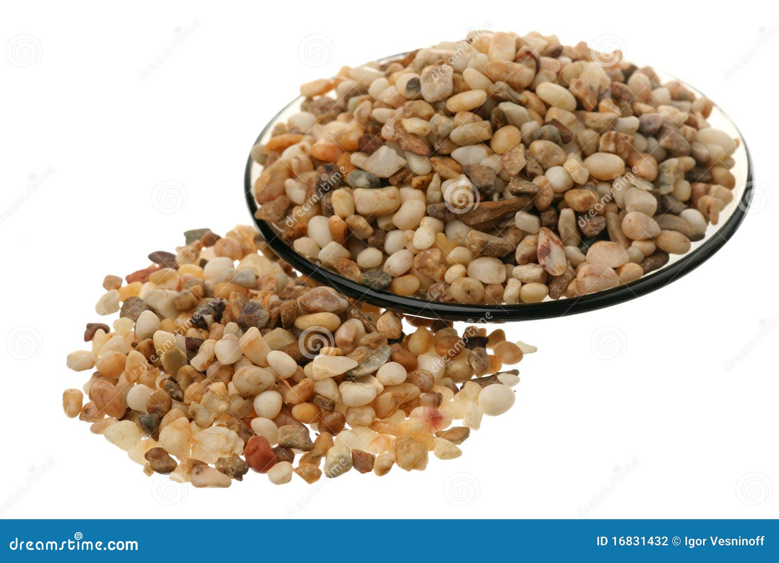 Small stones on a plate stock photo. Image of small, background - 16831432