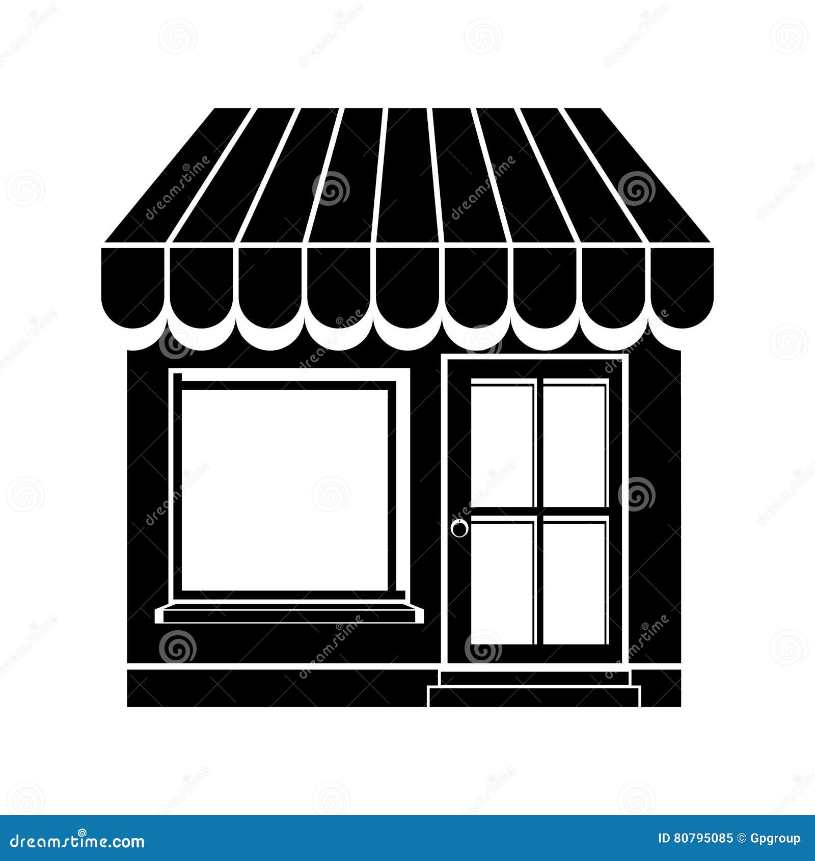 Small store icon image stock vector. Illustration of retail - 80795085