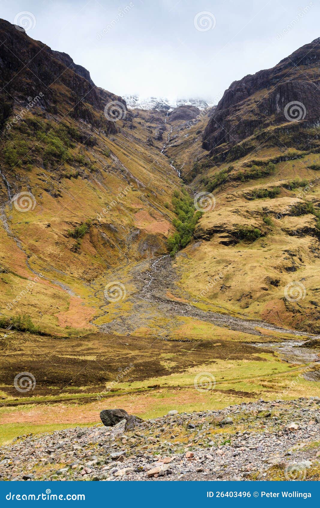 Small Stream Floating from Above the Mountain Stock Photo - Image of ...