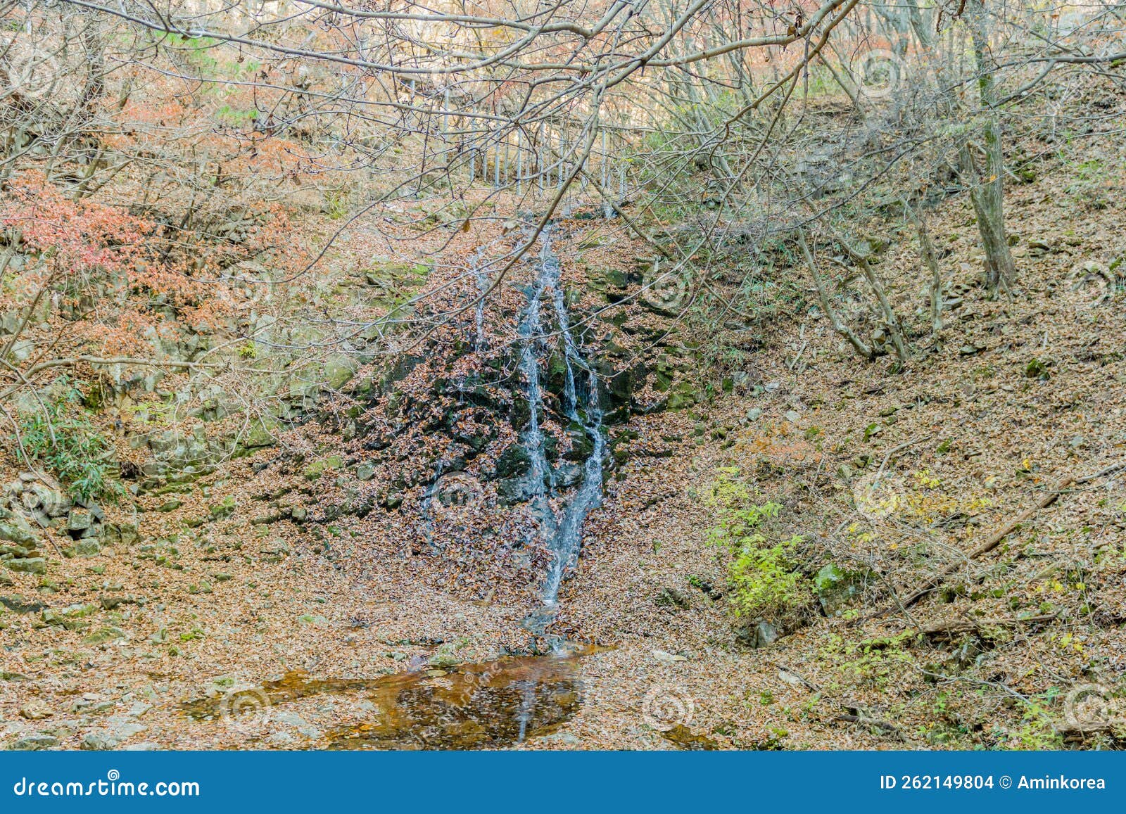 Small Stream Flowing Down Hillside Stock Photo - Image of flow, hiking ...