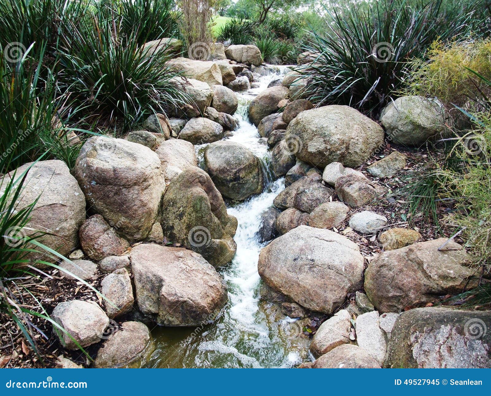 A small stream stock image. Image of rock, feature, water - 49527945