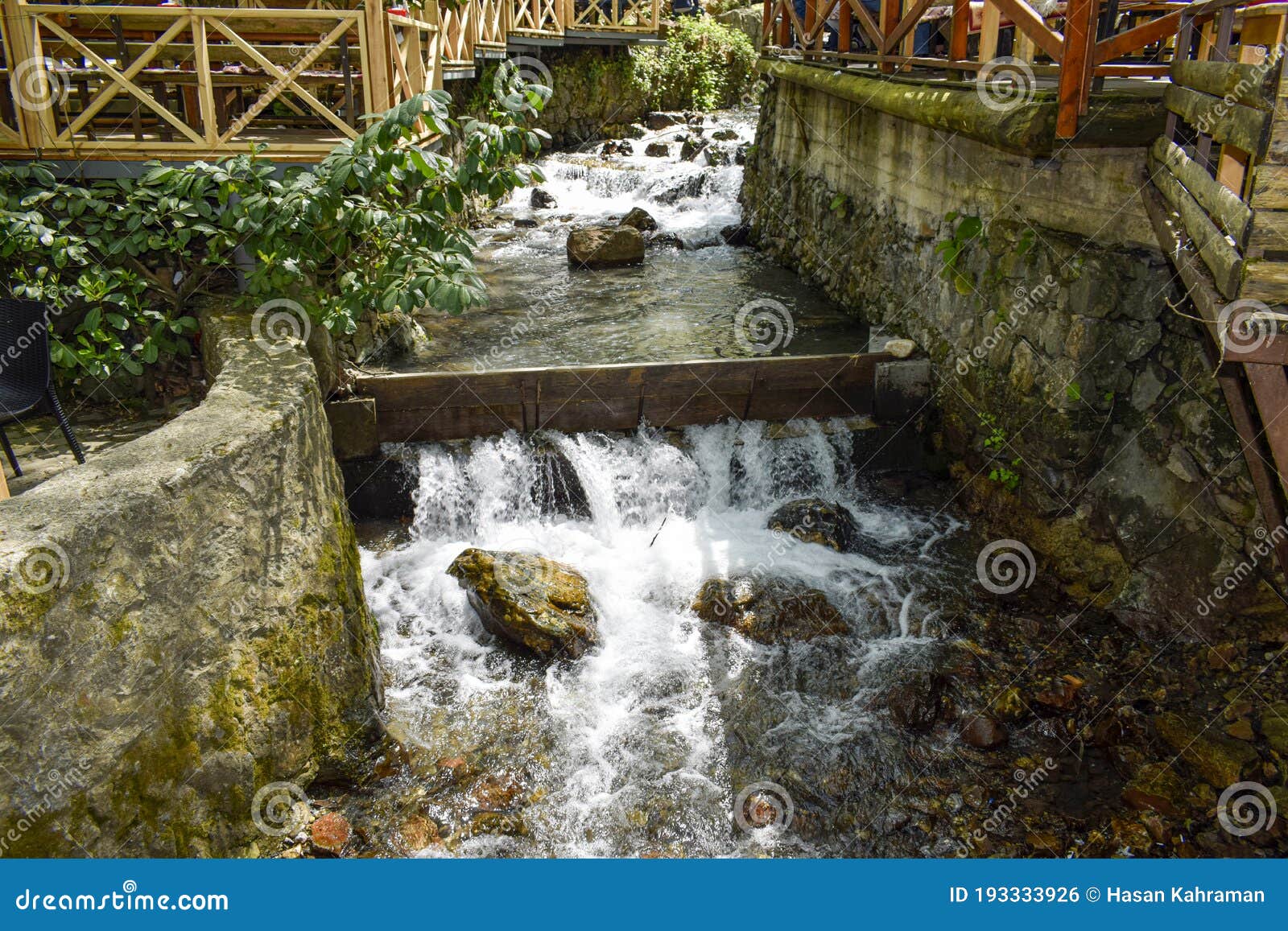 A Small Stream Flowing through the Park Stock Photo - Image of ...