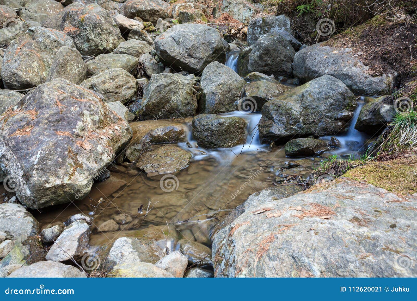 Small stream and rocks stock image. Image of river, close - 112620021