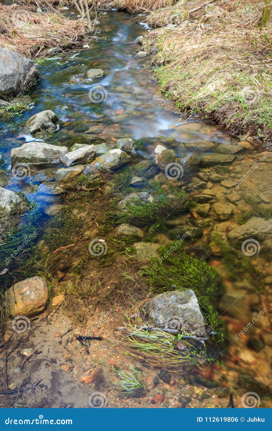 Small stream and rocks stock photo. Image of forest - 112619806