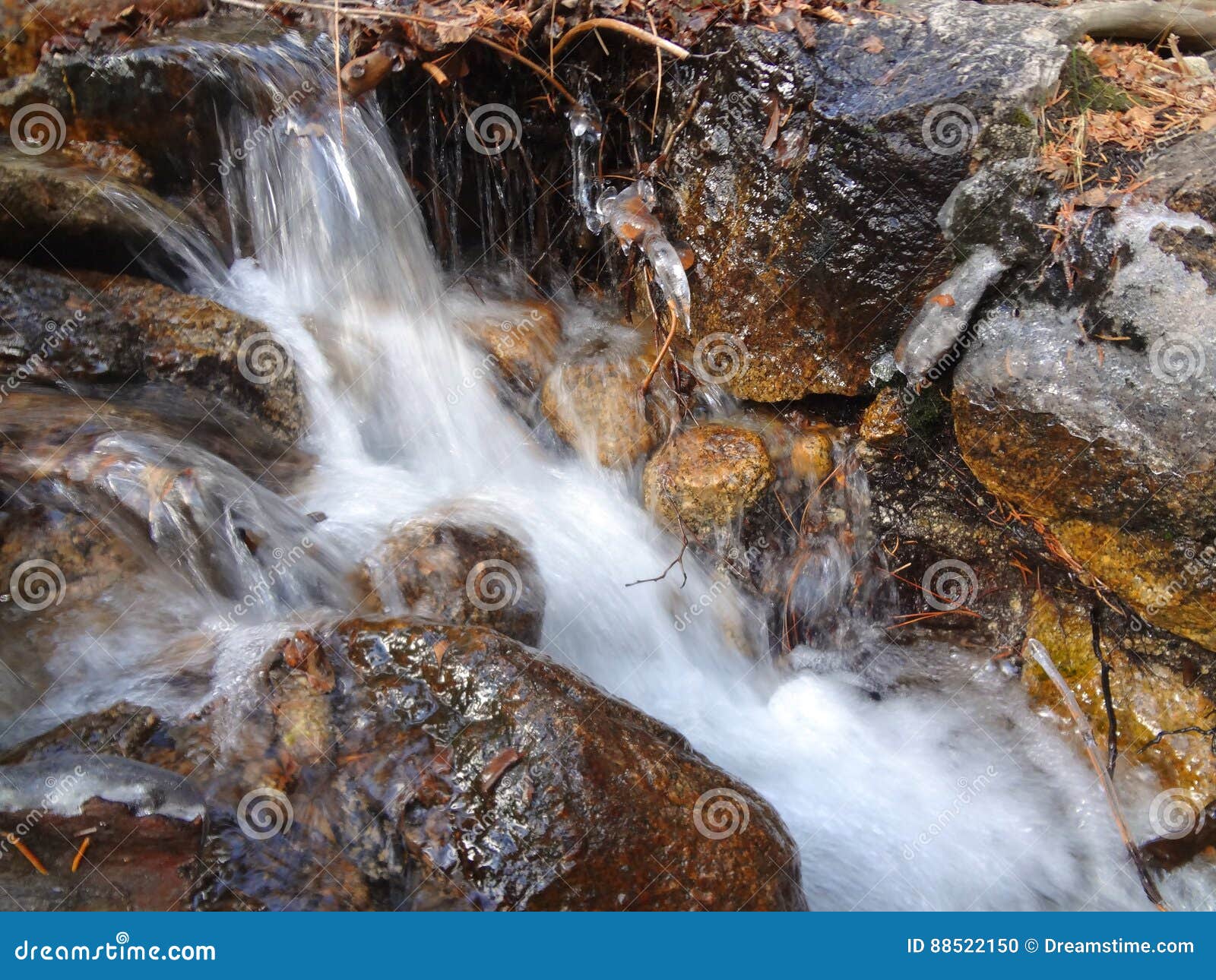 Small stream water fall stock photo. Image of dynamic - 88522150