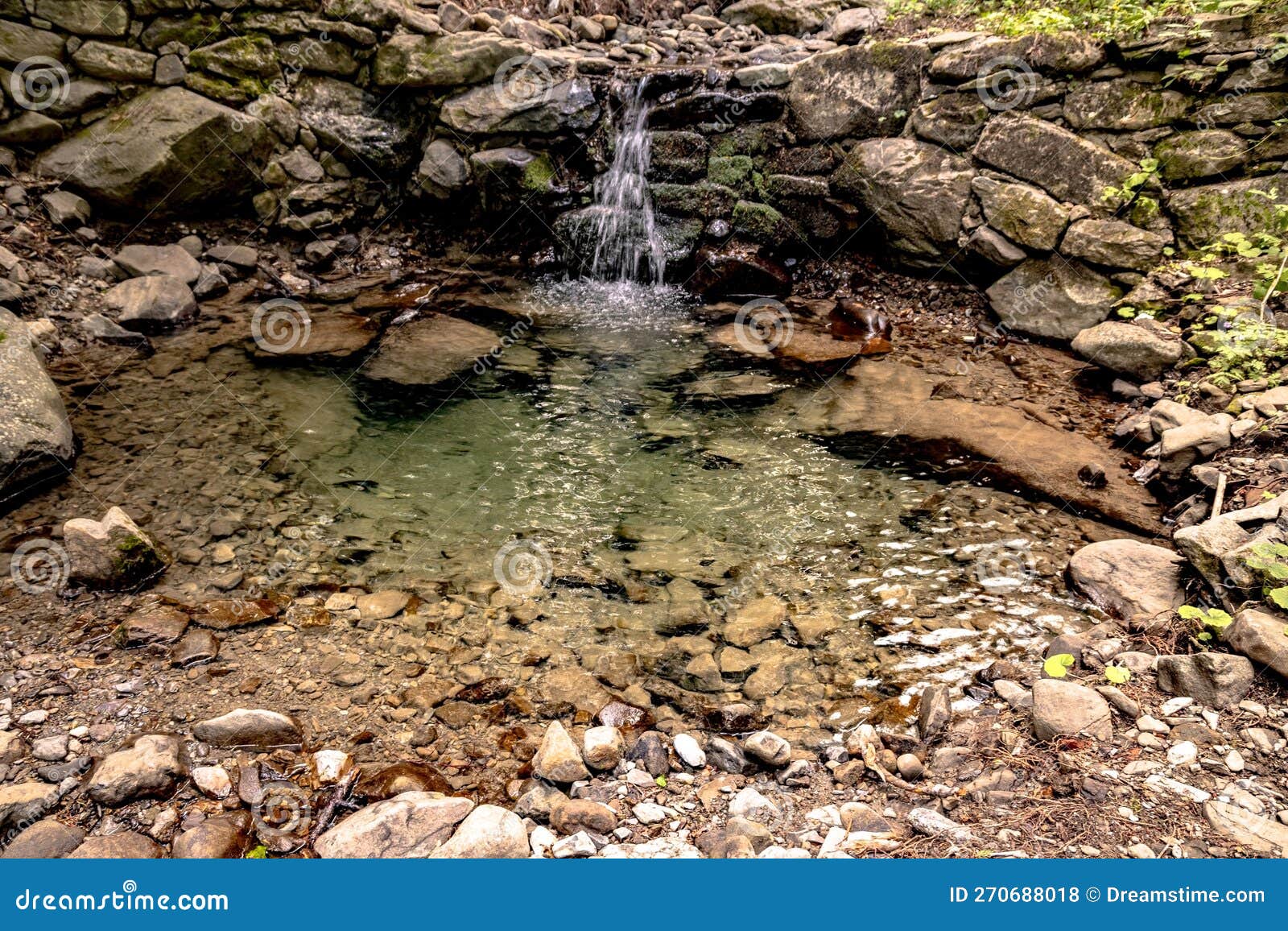 Small Stream and Waterfall in the Woods Stock Photo - Image of ...