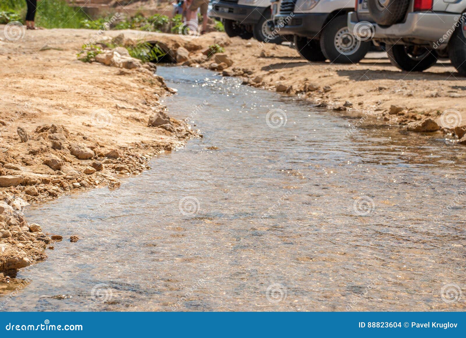 A Small Streamlet in the Desert Stock Photo - Image of nature, park ...