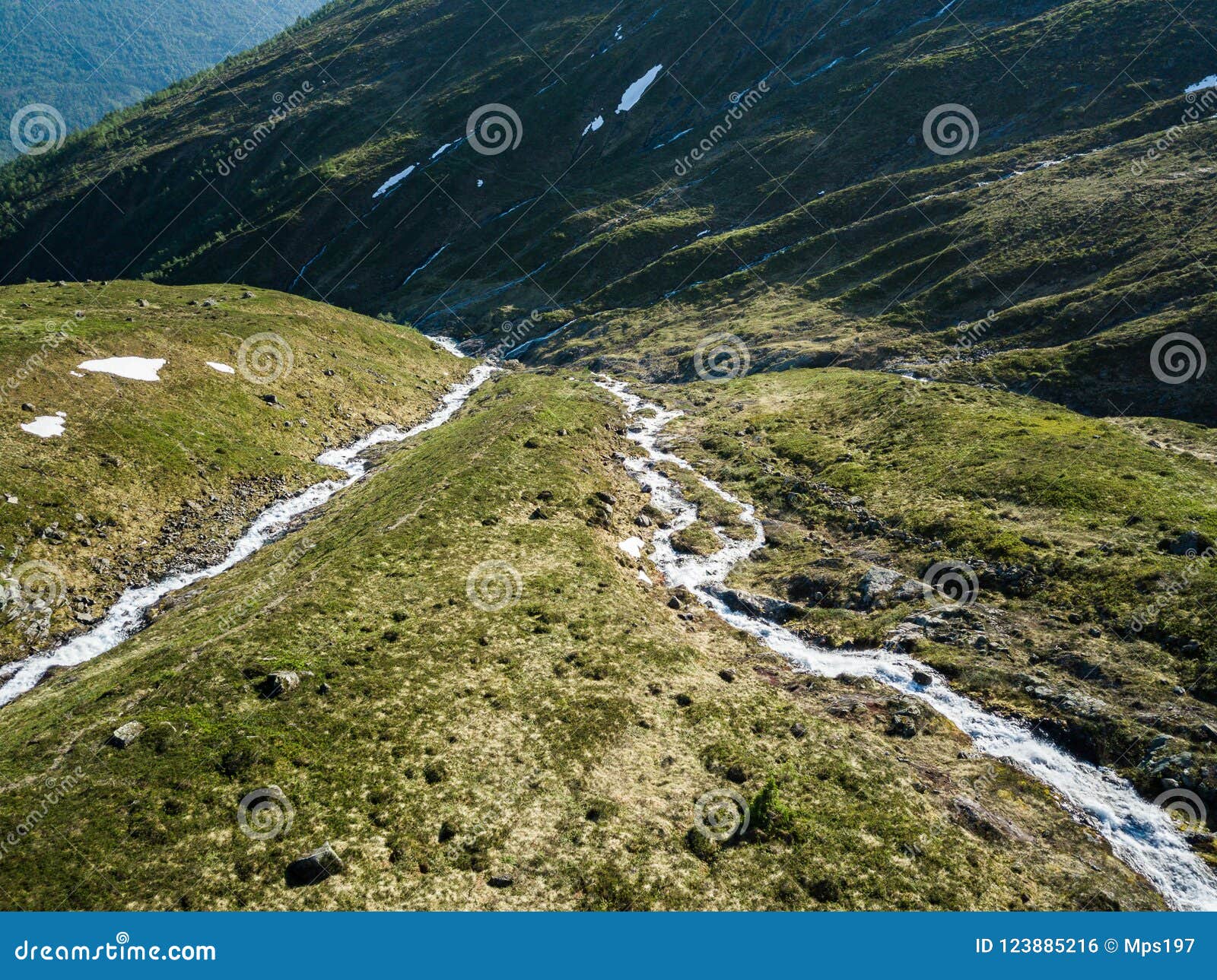 Small Streams Running Down on Hillside Stock Photo - Image of streaming ...