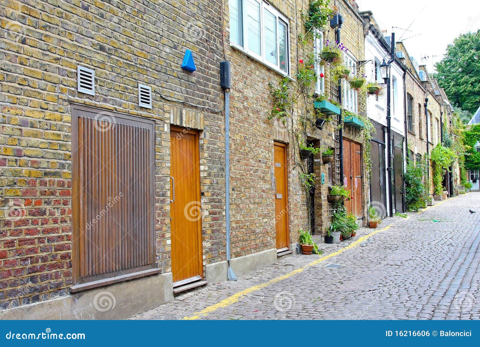 Small street stock photo. Image of architecture, narrow - 16216606