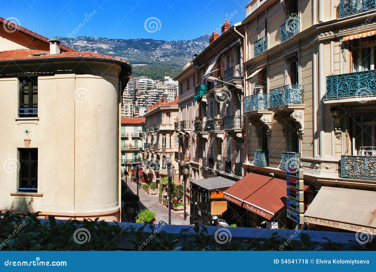 Small Street of the Kingdom of Monaco Editorial Stock Photo - Image of ...