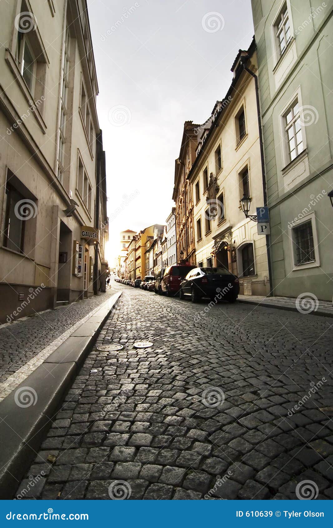 Small Street - Prague stock image. Image of bohemia, quaint - 610639