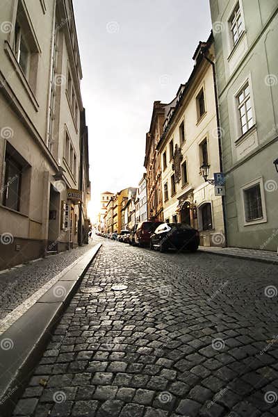 Small Street - Prague stock image. Image of bohemia, quaint - 610639