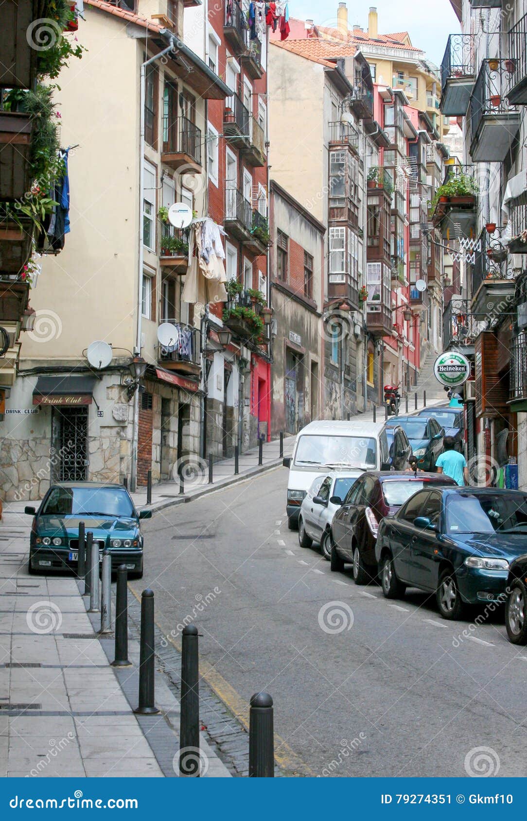 Small street in Santander editorial photo. Image of summer - 79274351