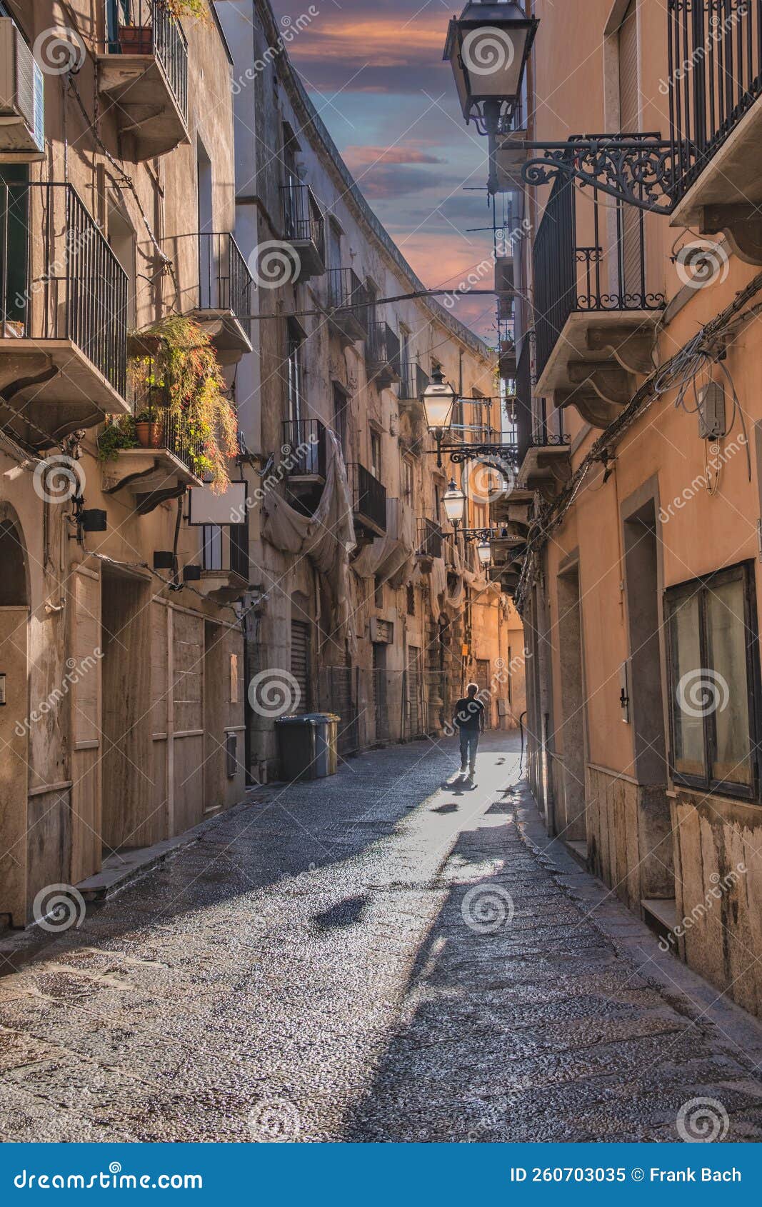 Small Streets in Trapani on the West Coast of Sicily in Italy Stock ...