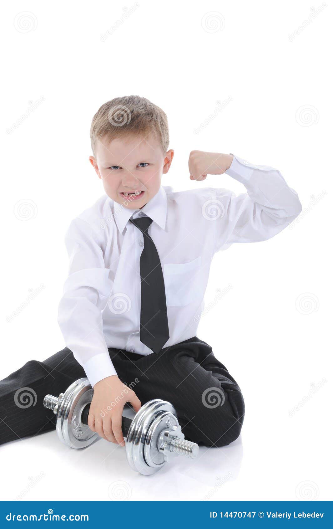 Small strong boy. stock image. Image of isolated, background - 14470747
