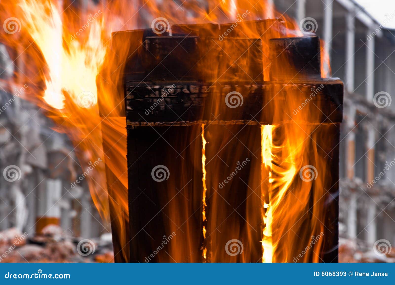 Small structure fire stock image. Image of incinerating - 8068393