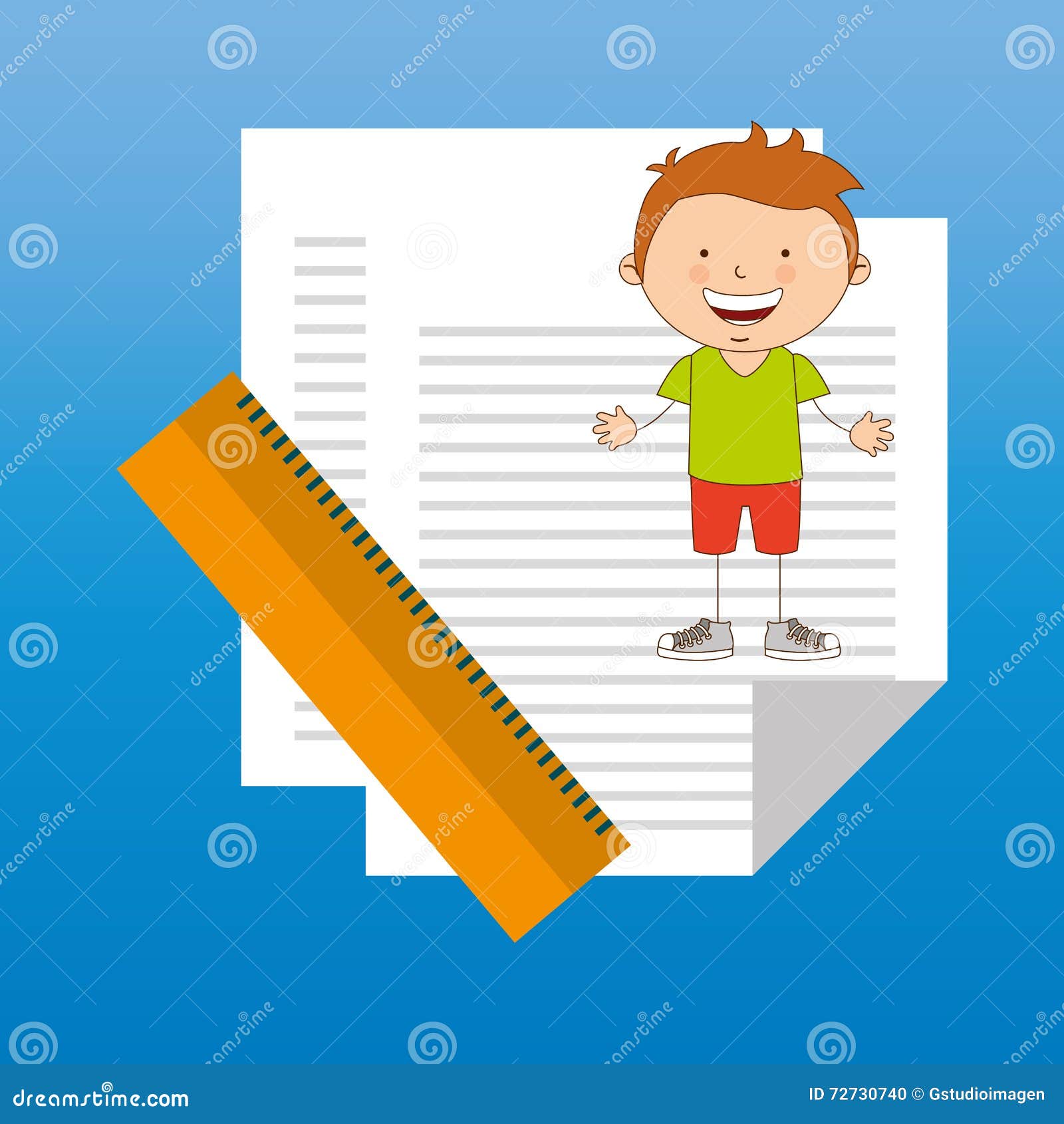 Small students design stock illustration. Illustration of school - 72730740
