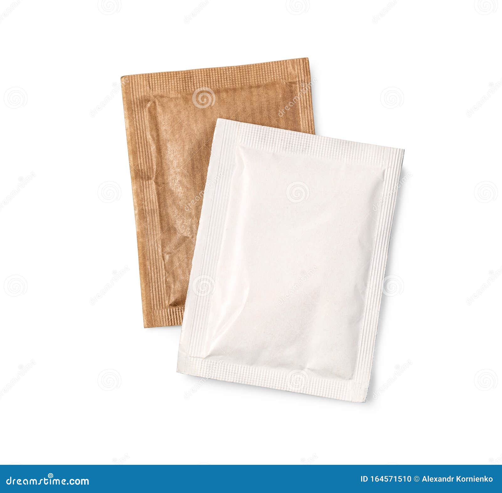 Small Sugar Packets Isolated Stock Photo - Image of pouch, container ...