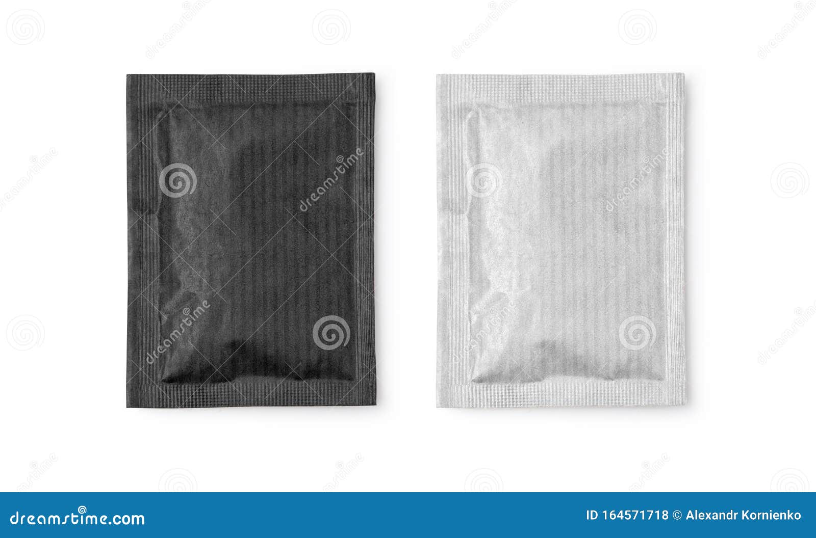 Small Sugar Packets Isolated Stock Photo - Image of empty, black: 164571718