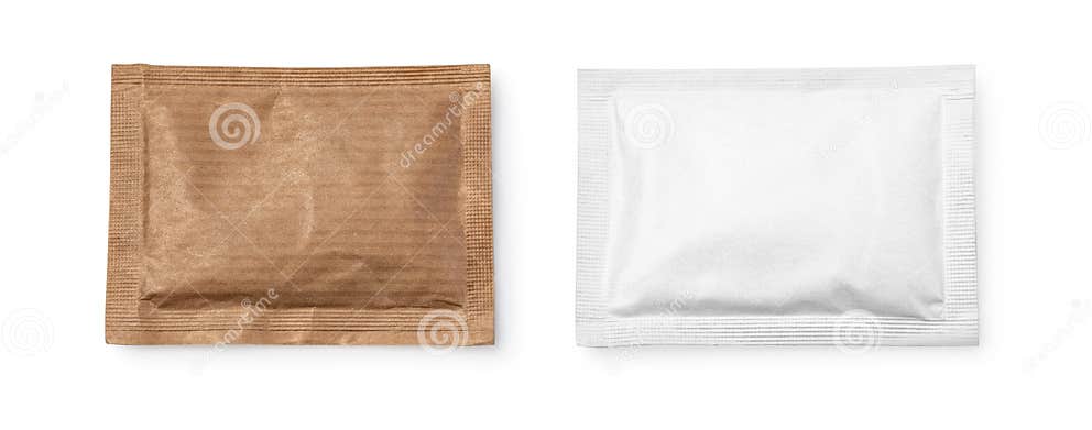 Small Sugar Packets Isolated Stock Image - Image of closeup, paper ...