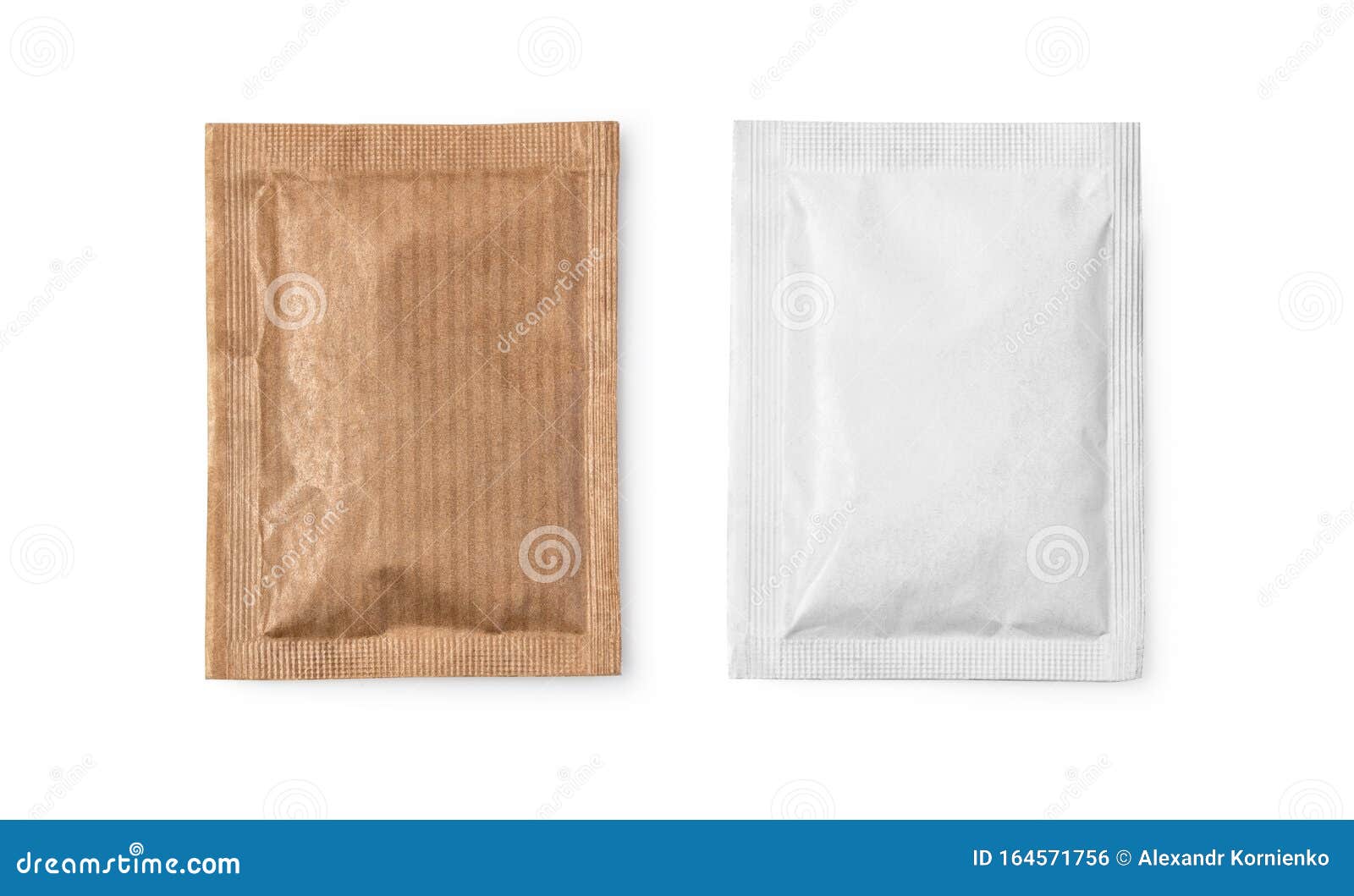 Small Sugar Packets Isolated Stock Photo - Image of kraft, brown: 164571756
