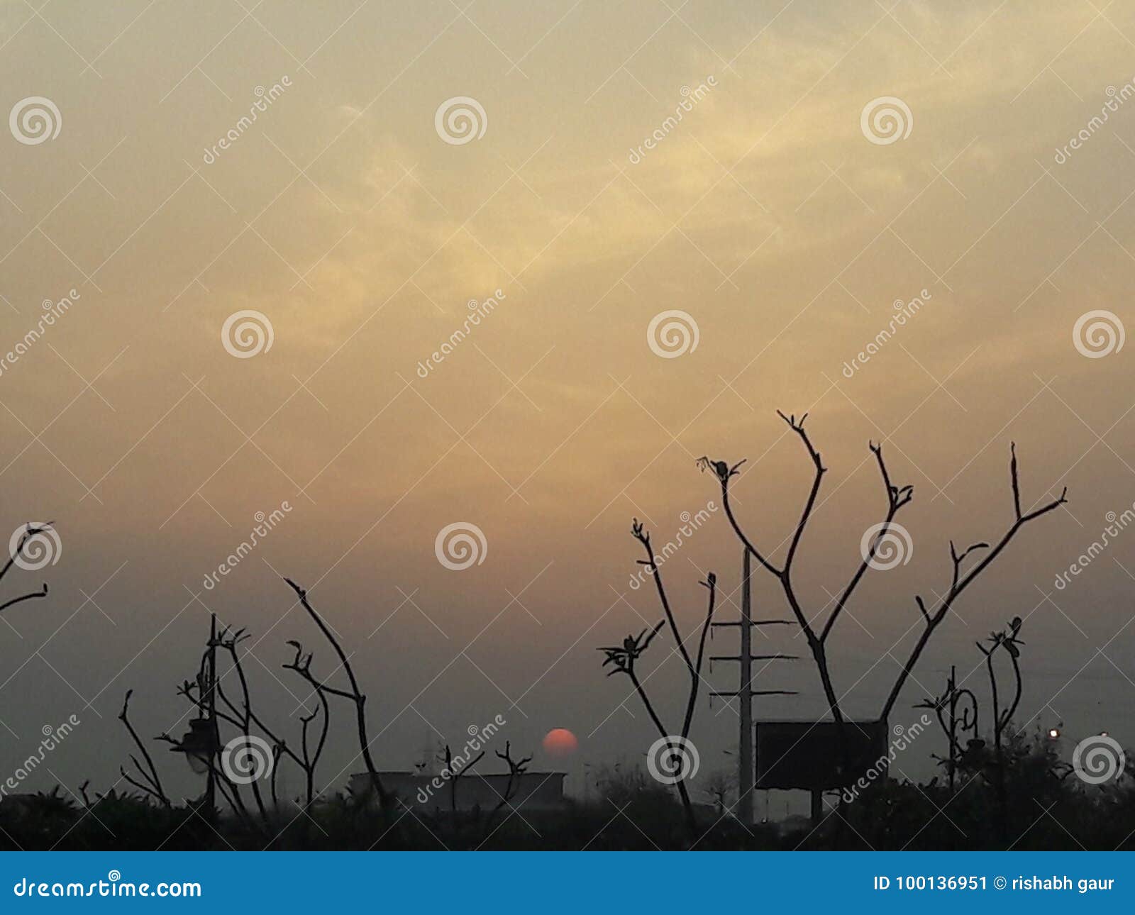 Small sunset stock image. Image of small, beautiful - 100136951
