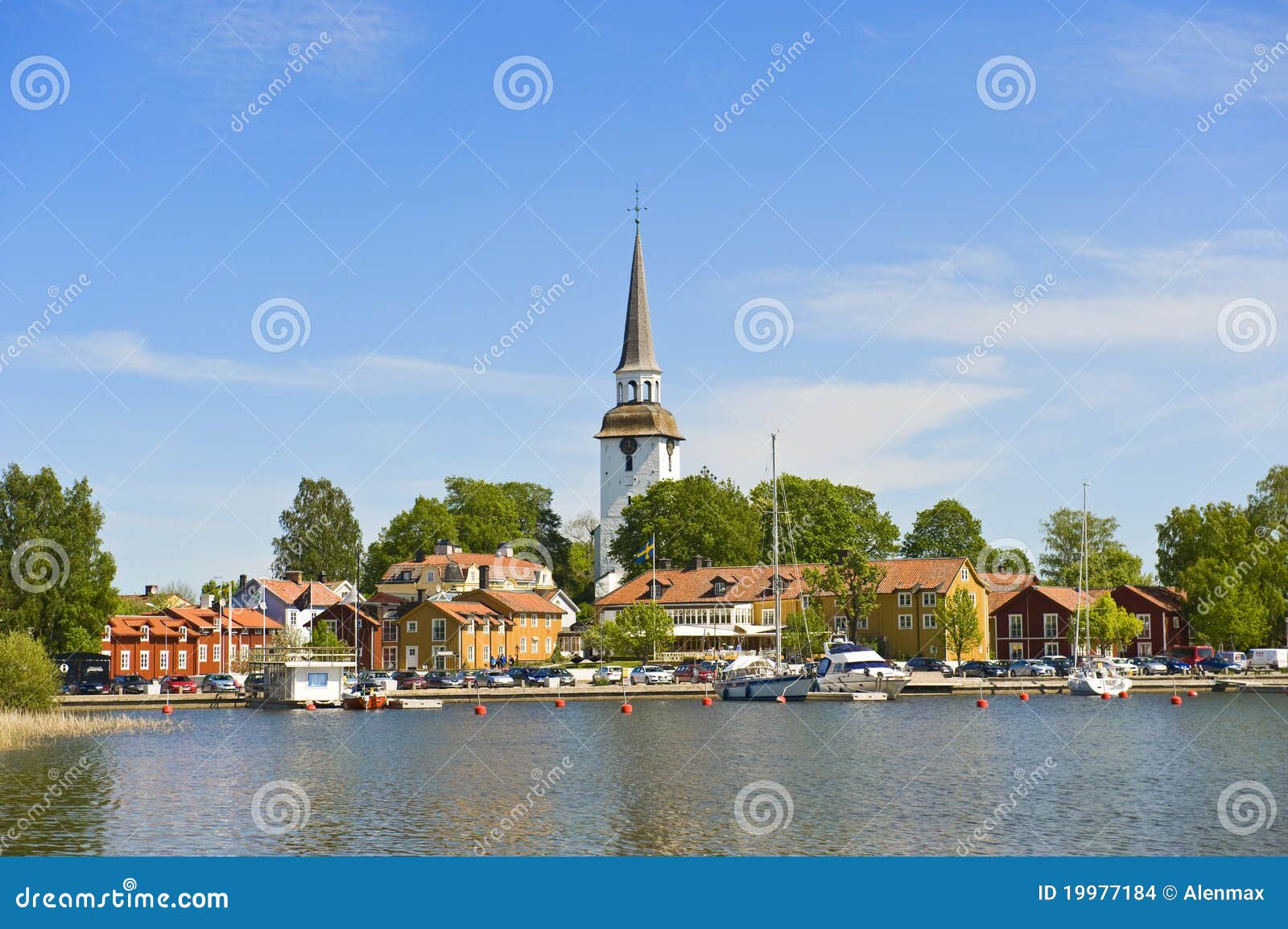 Small sweden city stock photo. Image of panorama, blue - 19977184