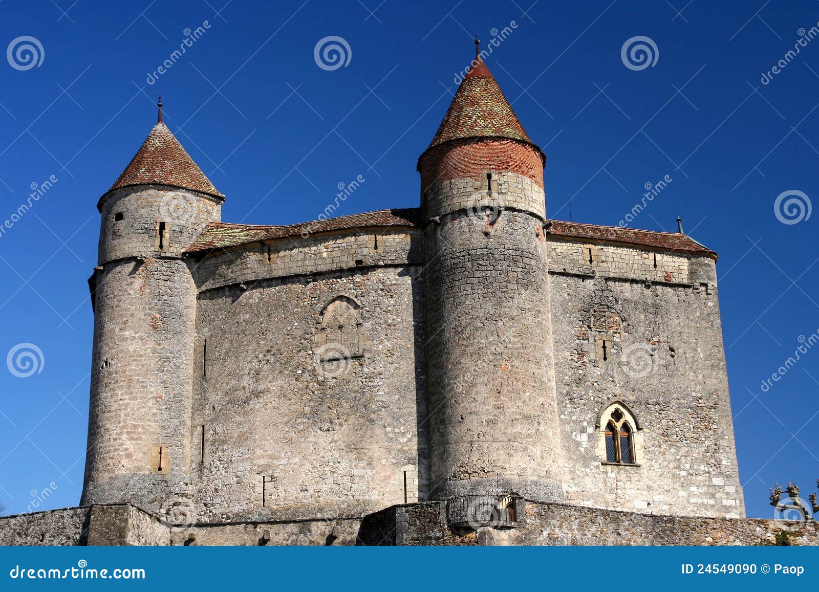 Small Swiss castle stock photo. Image of historic, fortified - 24549090