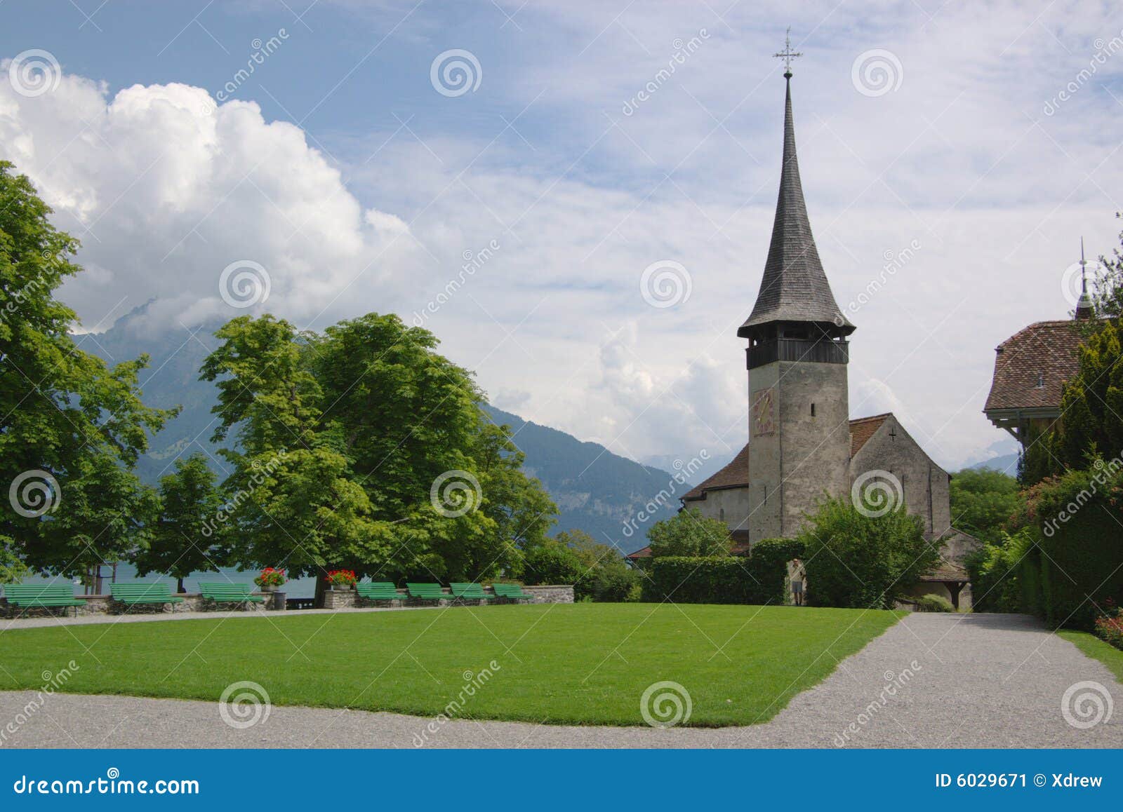 Small Swiss church stock image. Image of small, landmark - 6029671