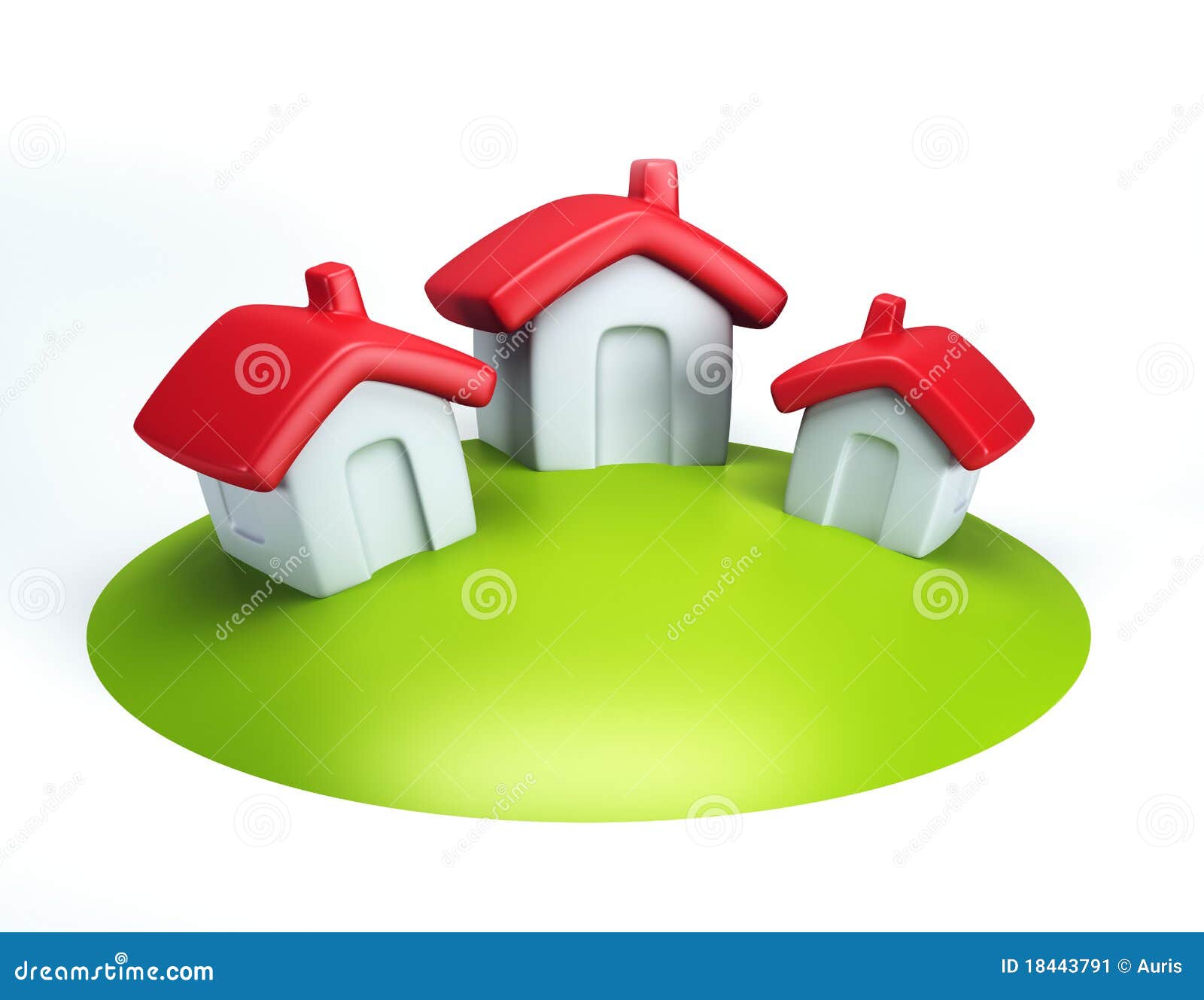 Small Symbolic House 3d Render Stock Illustration - Illustration of ...