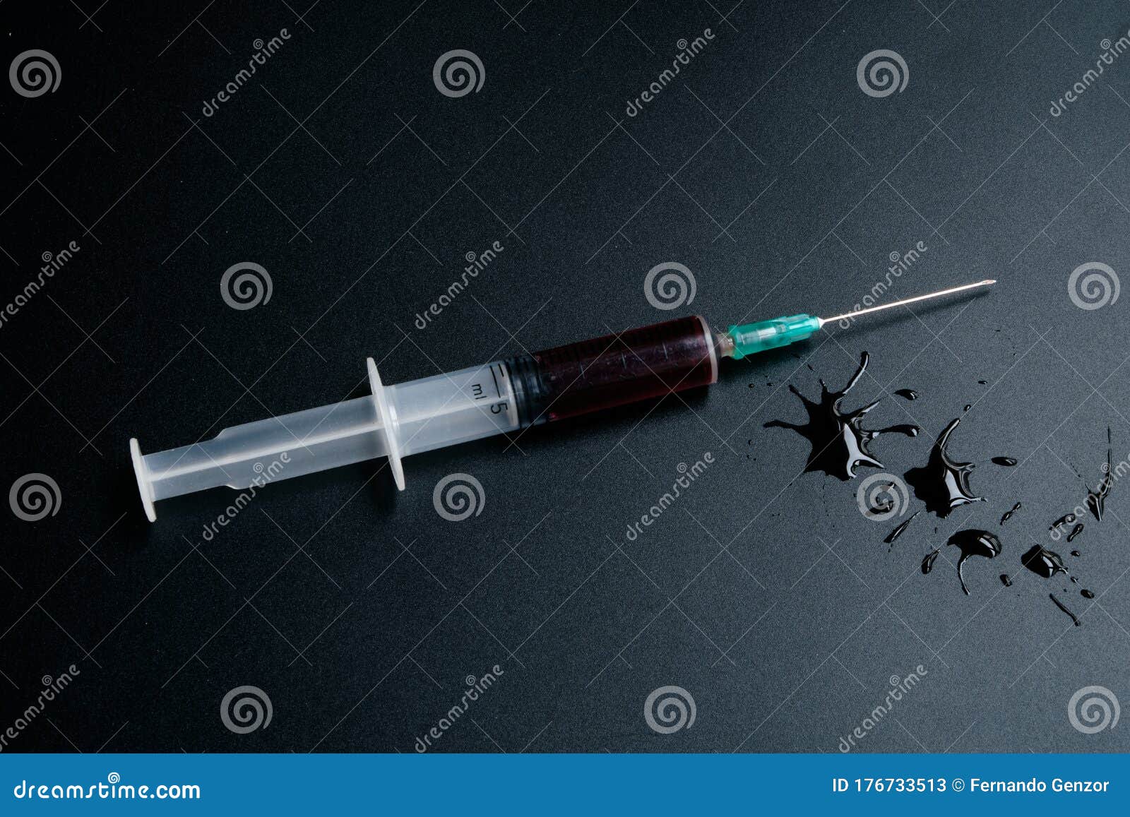 A Small Syringe into Which a Hollow, Sharp-pointed Bevel-cut Needle is ...