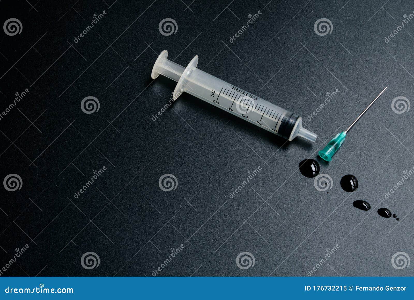 A Small Syringe into Which a Hollow, Sharp-pointed Bevel-cut Needle is ...