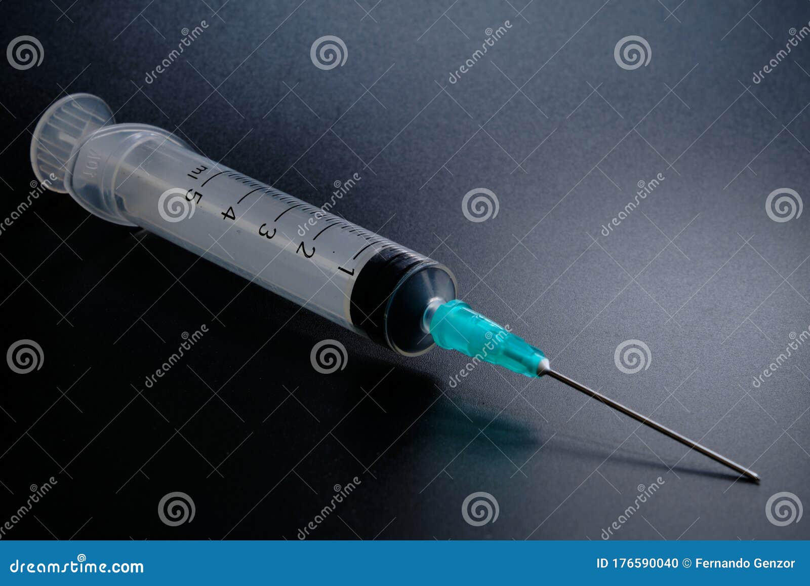 A Small Syringe into Which a Hollow, Sharp-pointed Bevel-cut Needle is ...
