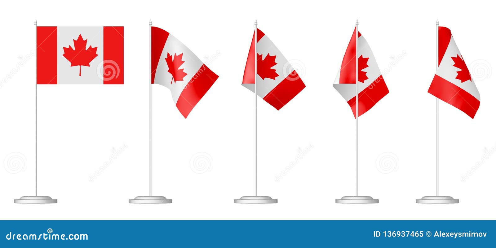 Small Table Flag of Canada Set Stock Illustration - Illustration of ...
