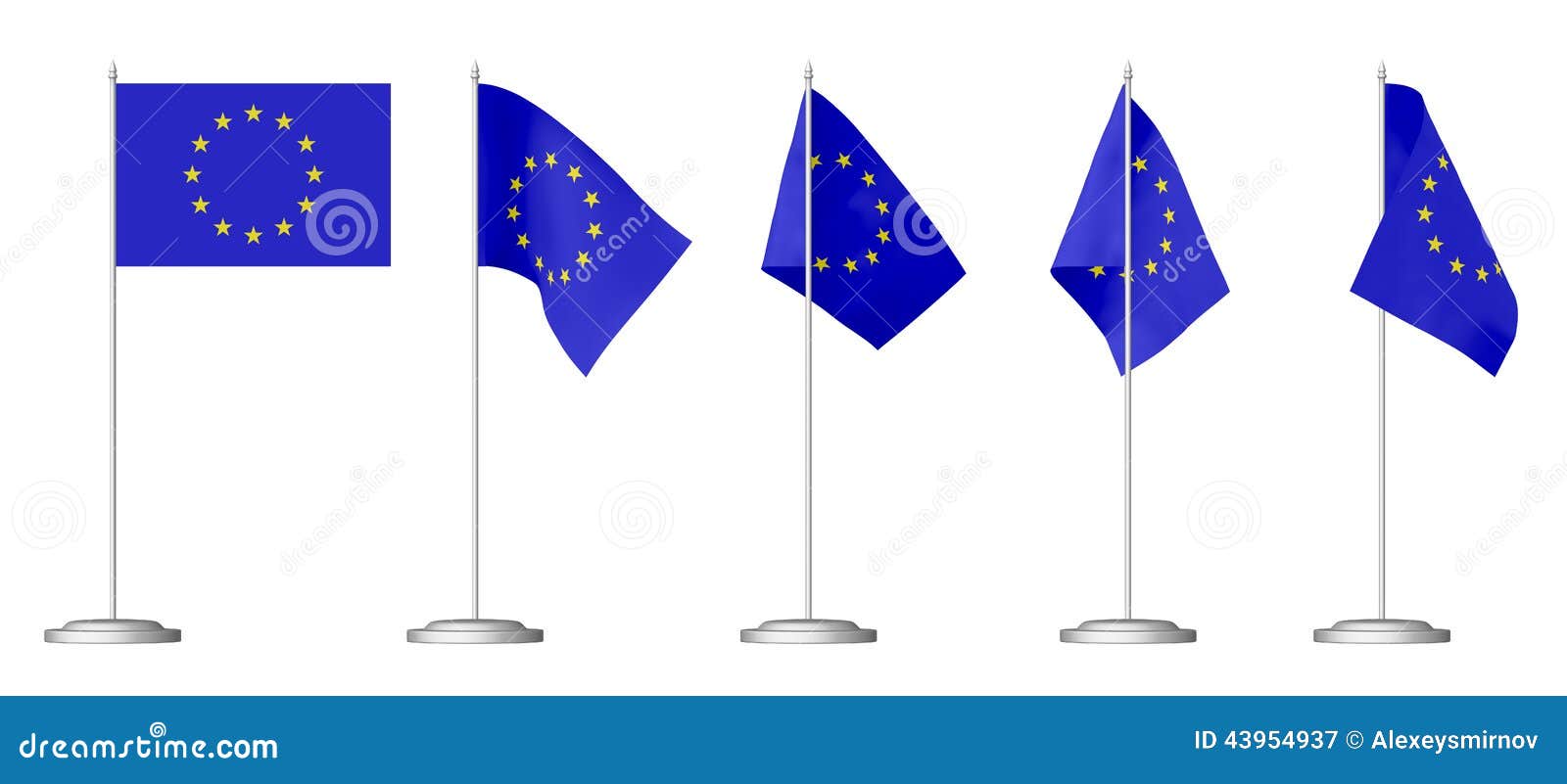 Small table flag of Europe stock illustration. Illustration of table ...