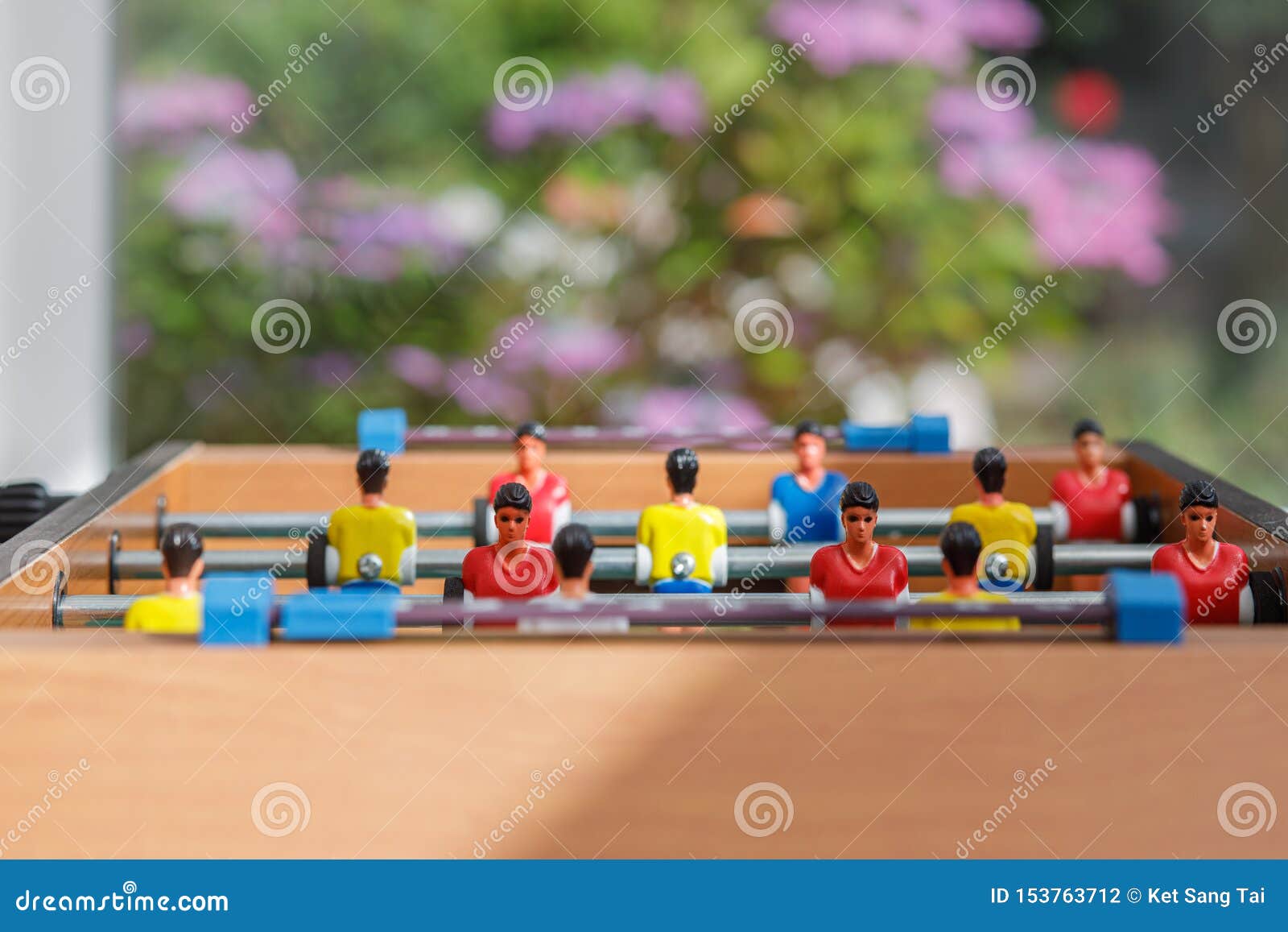 Small Table Football Game in Game Room Stock Photo - Image of lifestyle ...