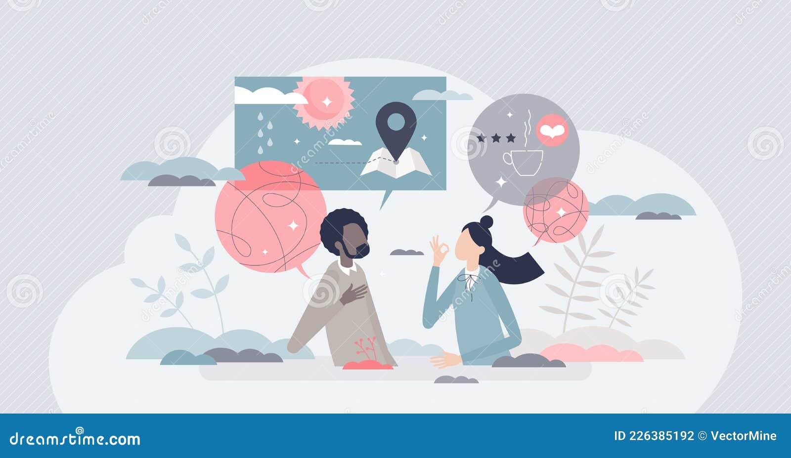 Informal Talk Vector Illustration | CartoonDealer.com #358969192