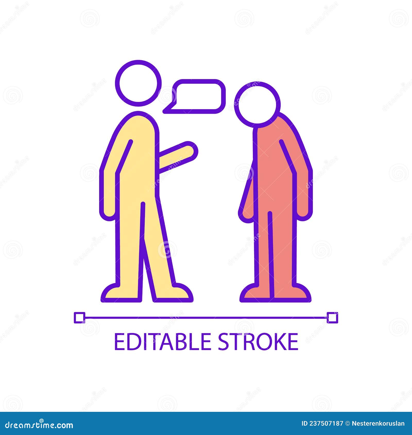 Small talk problems stock vector. Illustration of fear - 237507187