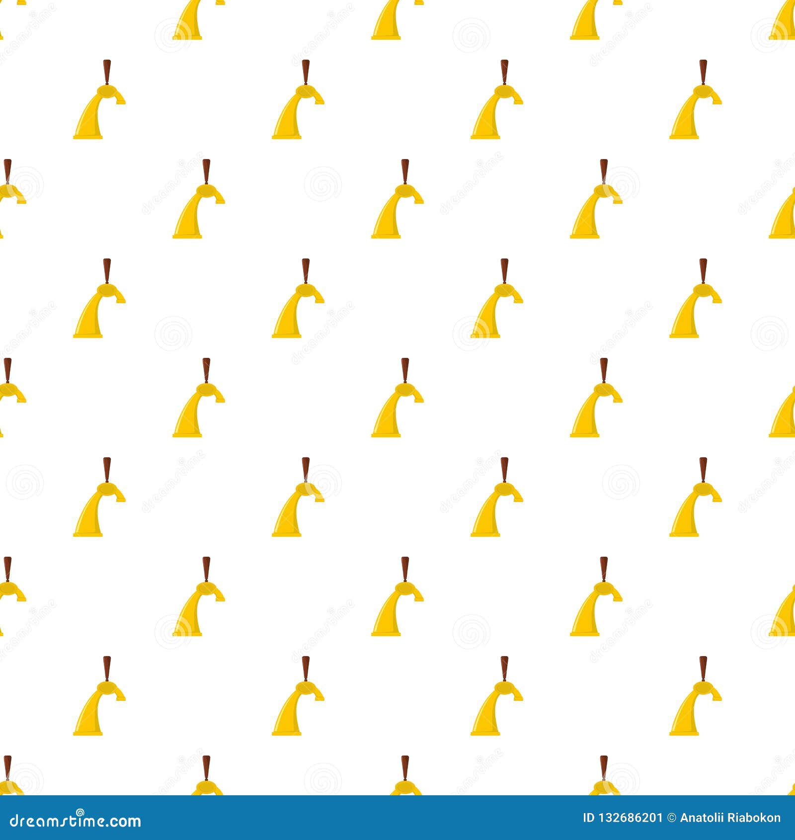 Small Tap Pattern Seamless Vector Stock Vector - Illustration of lever ...