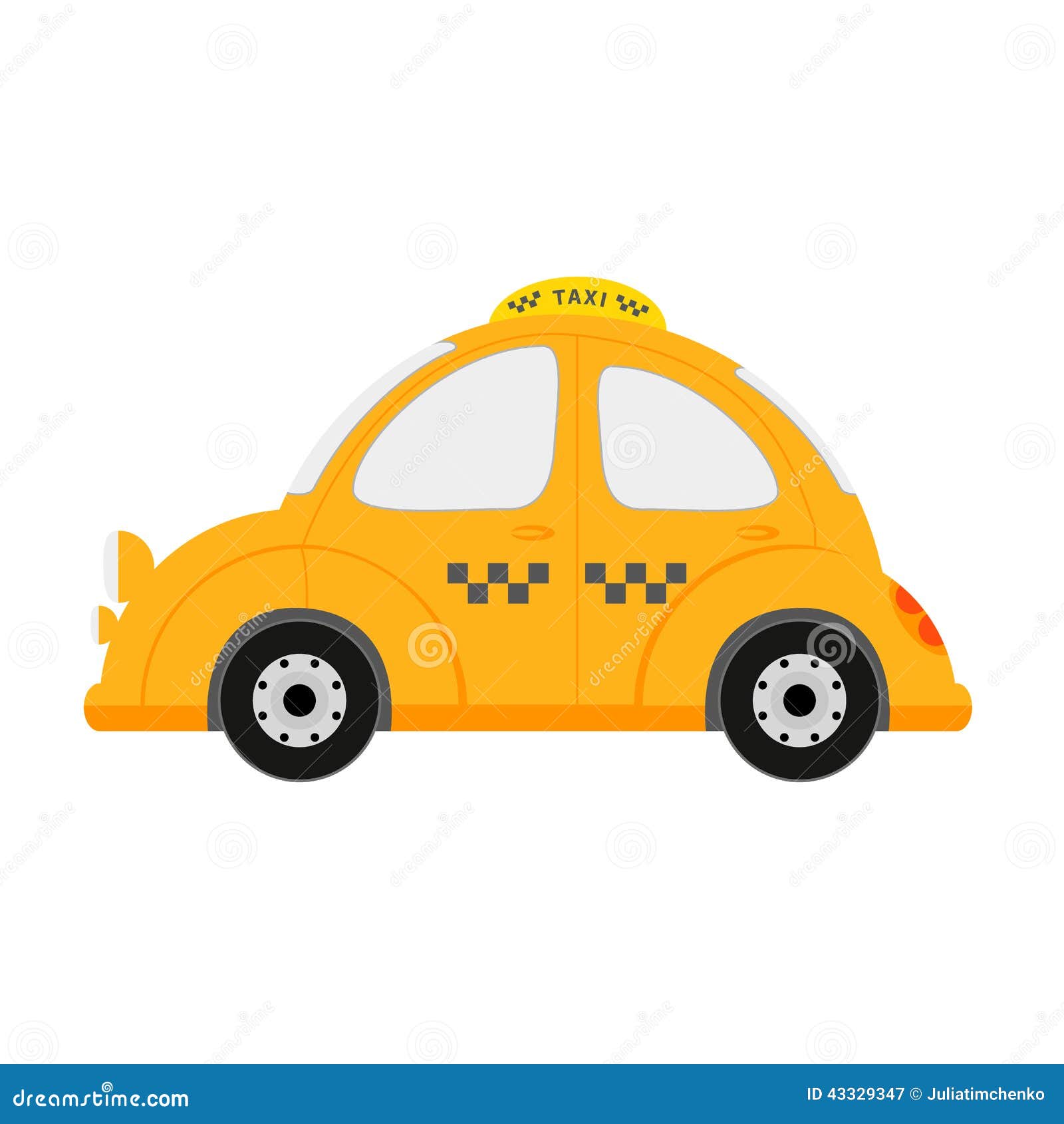 Small taxi car stock vector. Illustration of small, classic - 43329347
