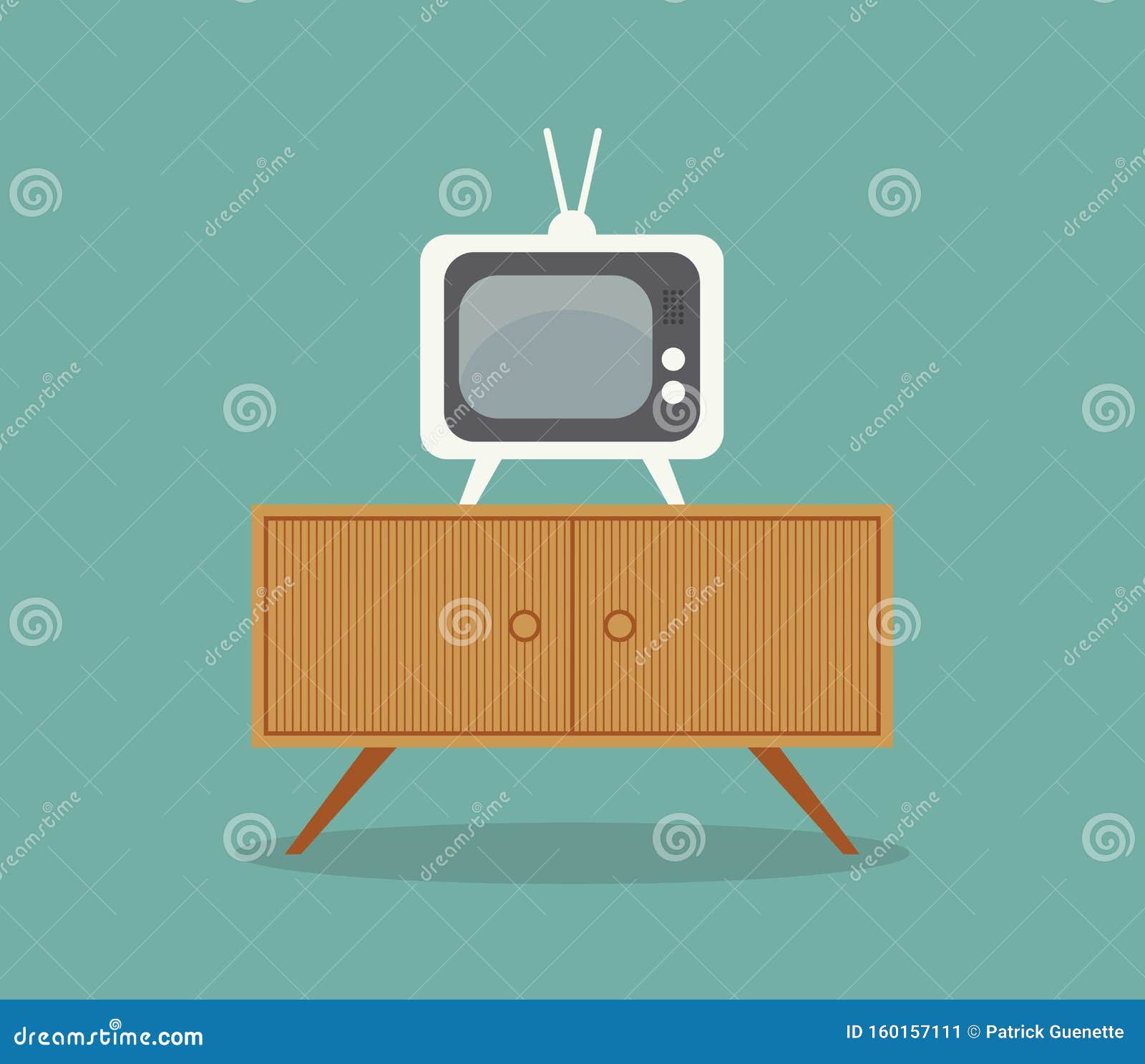 Small Television Vector or Color Illustration Stock Vector ...