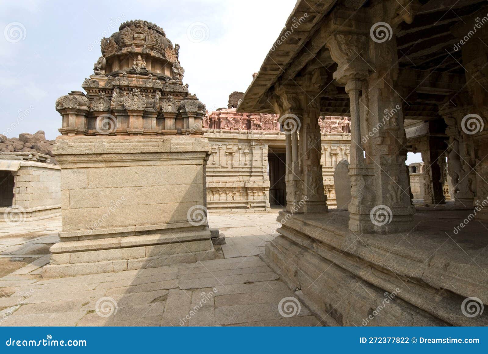 A Small Temple in Complex of Krishna Temple at Hampi Stock Photo ...