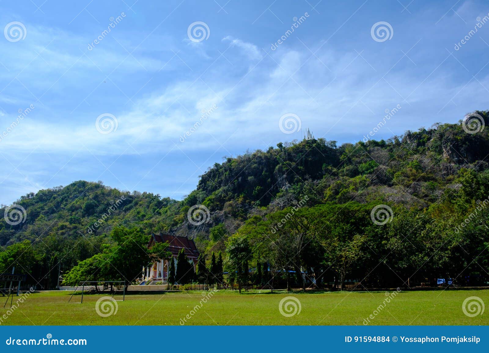 A Small Temple in the Forest Stock Photo - Image of clear, tree: 91594884