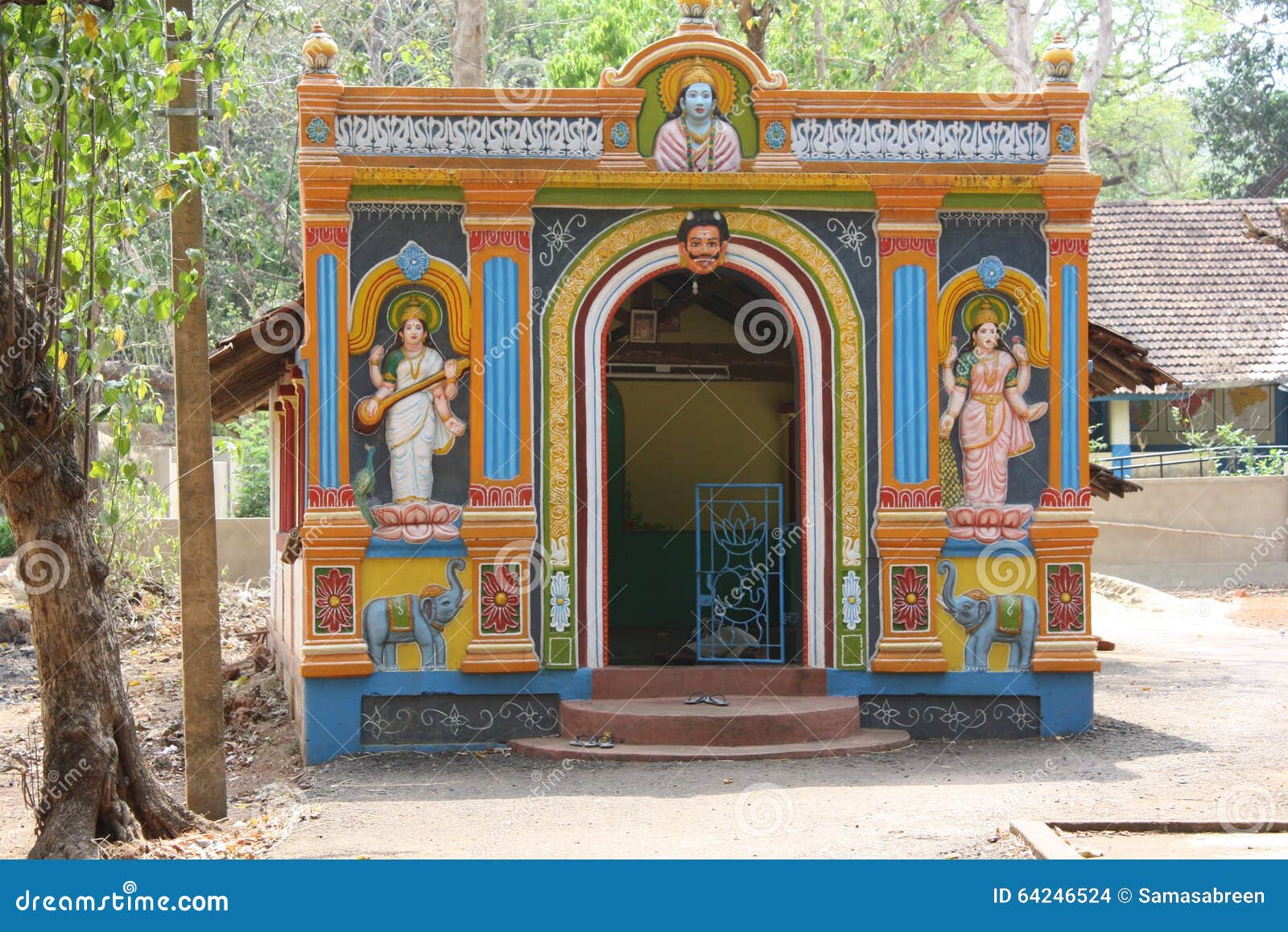 A small temple in India stock photo. Image of small, temple - 64246524