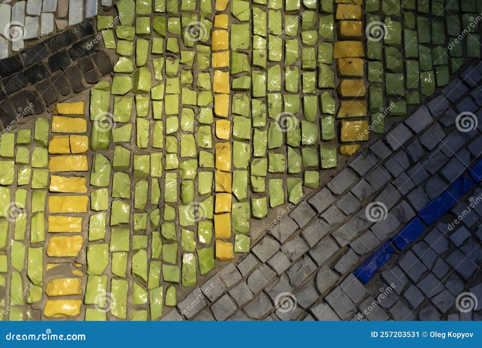 Small Tiles. Mosaic on Wall Stock Image - Image of wallpaper, shape ...