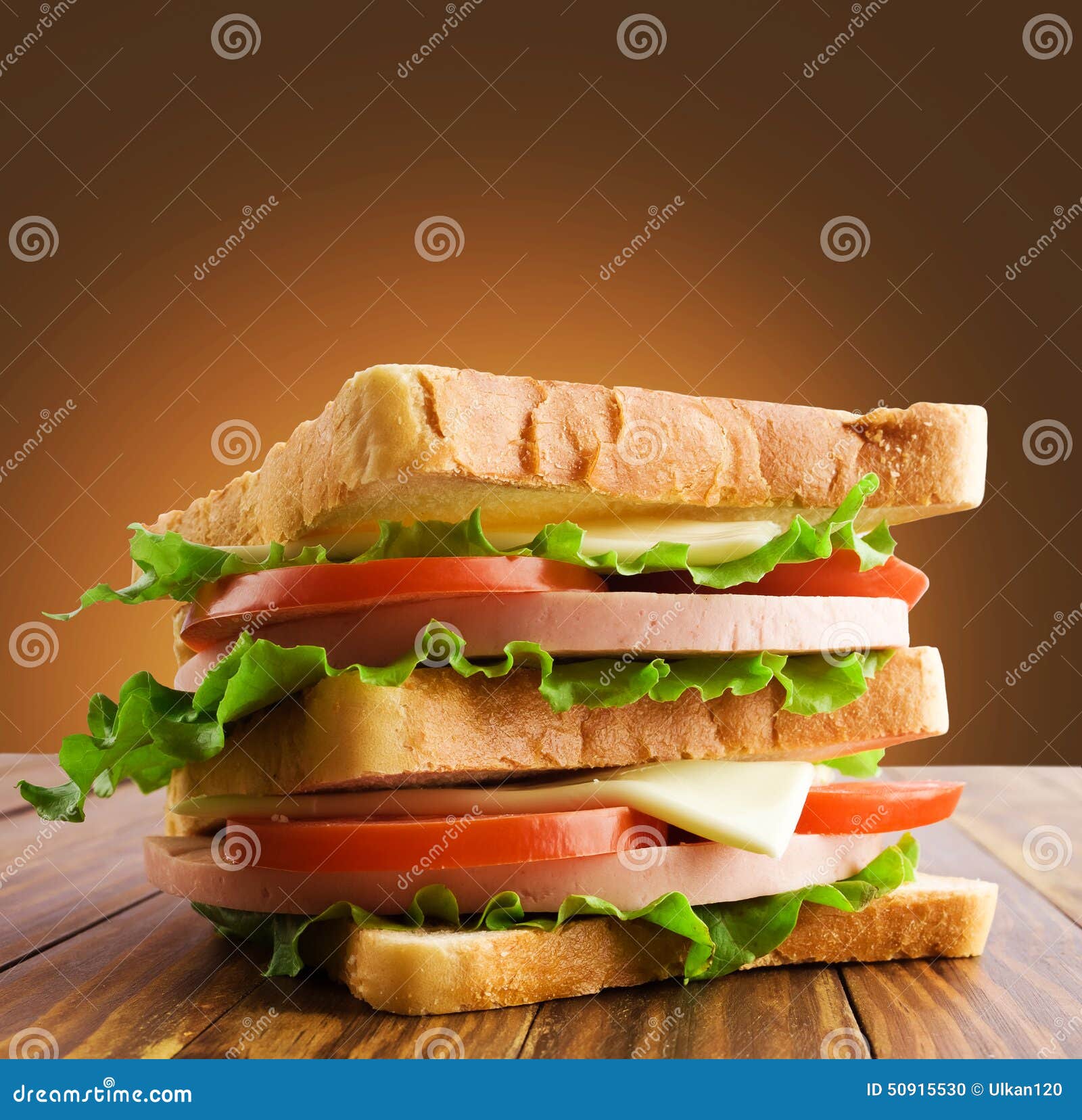 Small Toast Sandwich on Wooden Table Stock Photo - Image of dinner ...