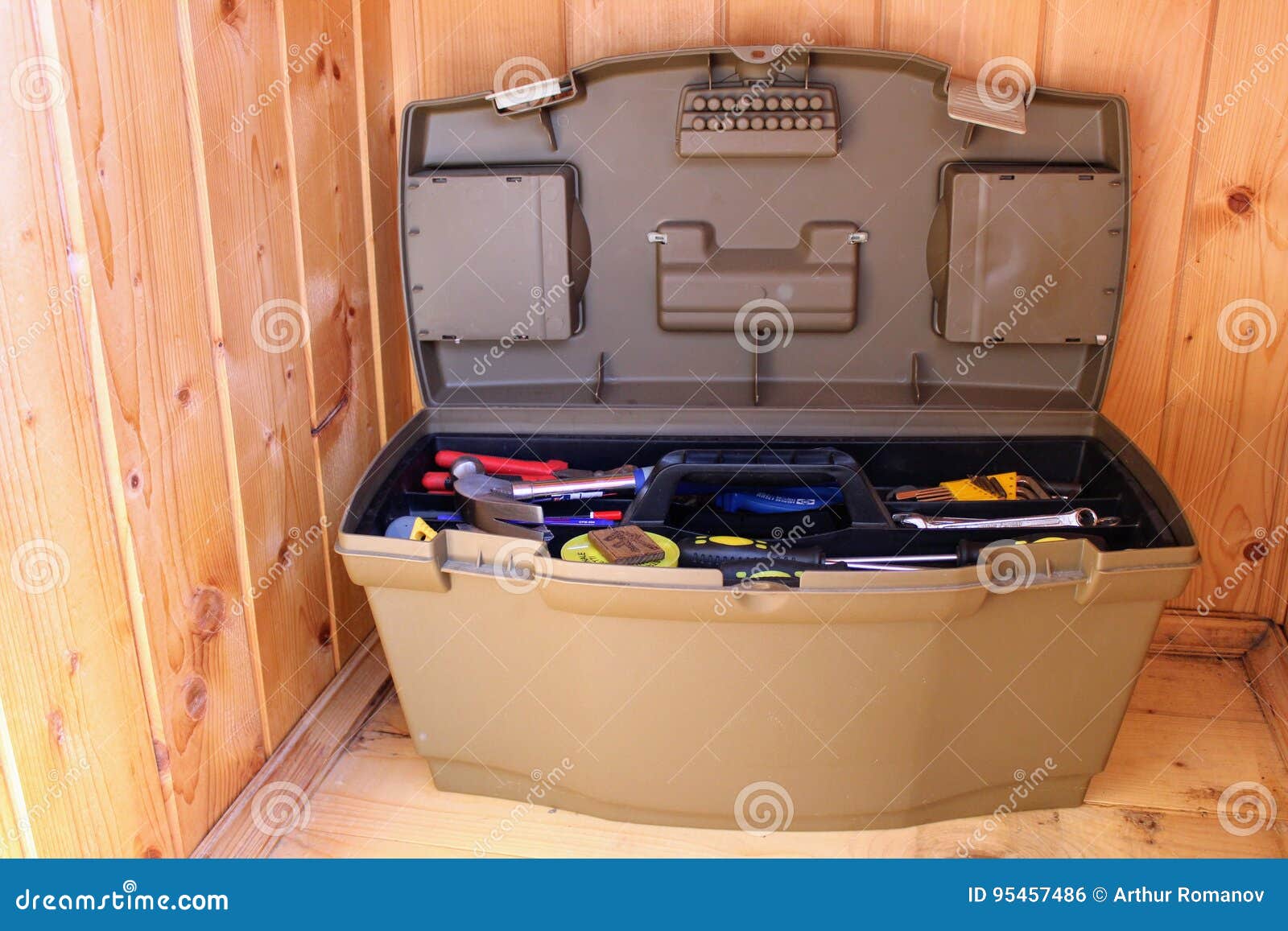 A Small Tool Box for Storing and Transporting Tools. Stock Photo ...