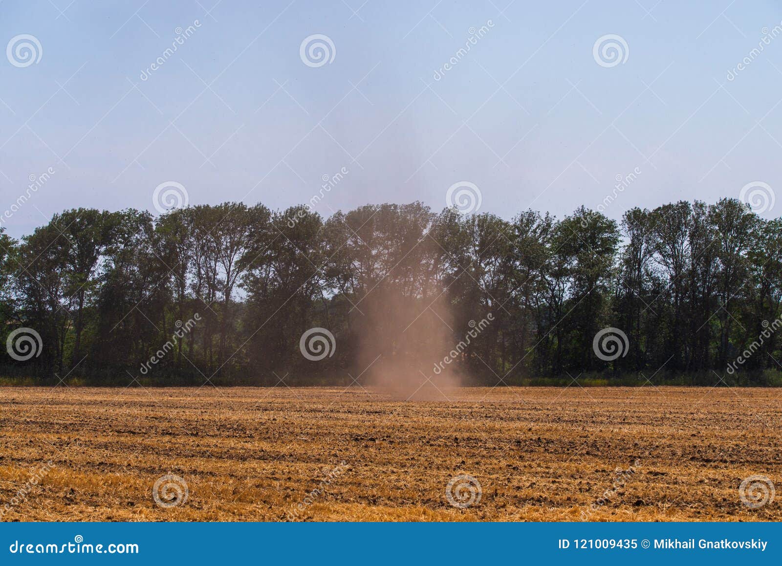 Small Tornado or Whirlwind with Dust in a Field Stock Image - Image of ...